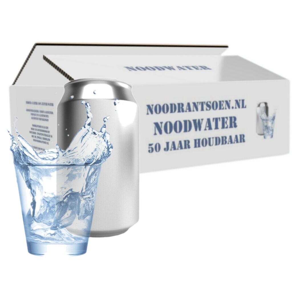 Lang houdbaar Noodwater (8 Liter) (24 blikken) - Noodrantsoen